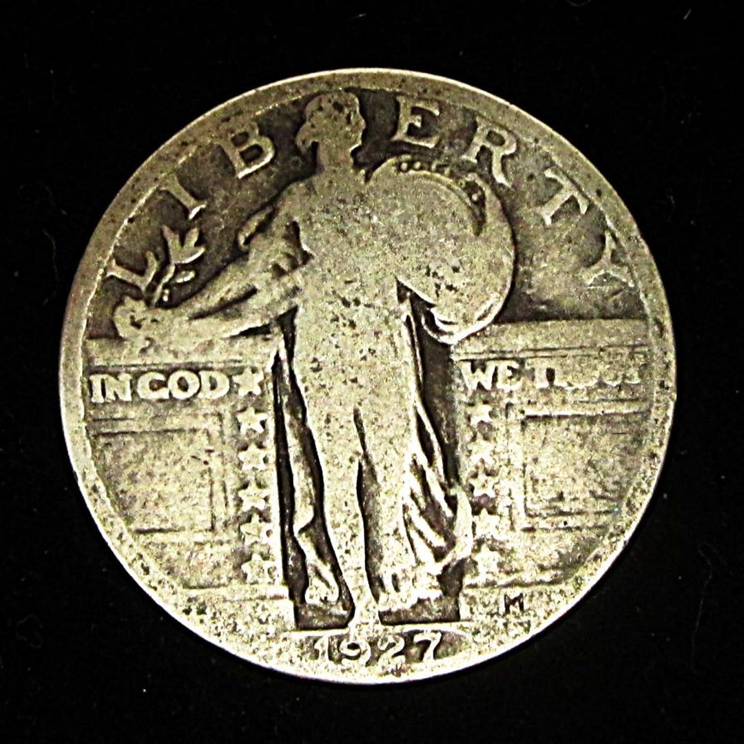 1927 U.S. Standing Liberty Silver Quarter Dollar 25 Cent Coin - Etsy