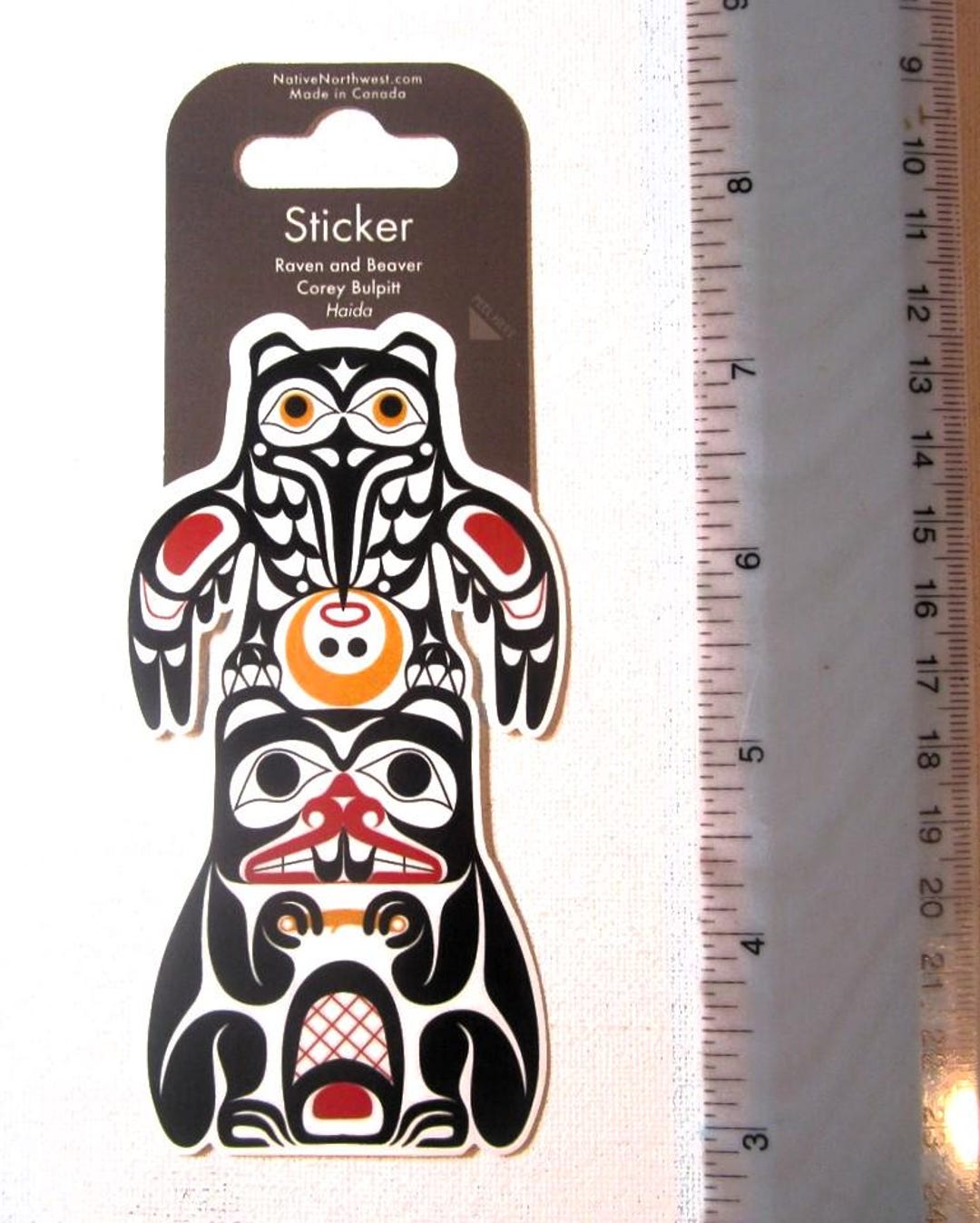 Haida First Nation 'raven & Beaver' Vinyl Sticker Decal Pacific North ...