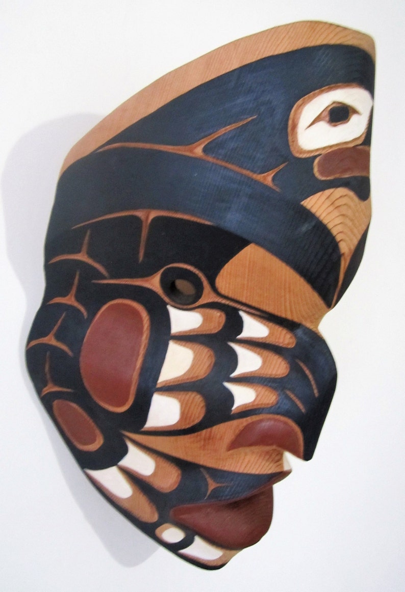 Kwakiutl First Nation 'raven Transforming' Mask Carving Pacific North ...