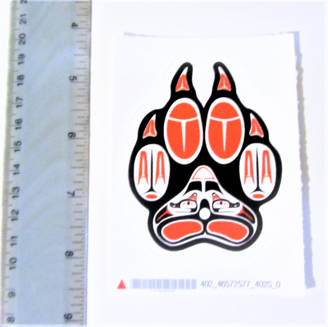 First Nation 'wolf Paw' Sticker Decal Pacific North West Native ...