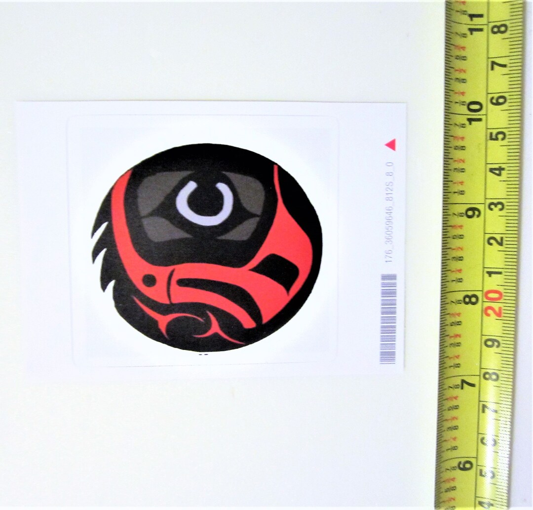 First Nations 'circle Hawk' Sticker Decal Pacific North West Coast ...