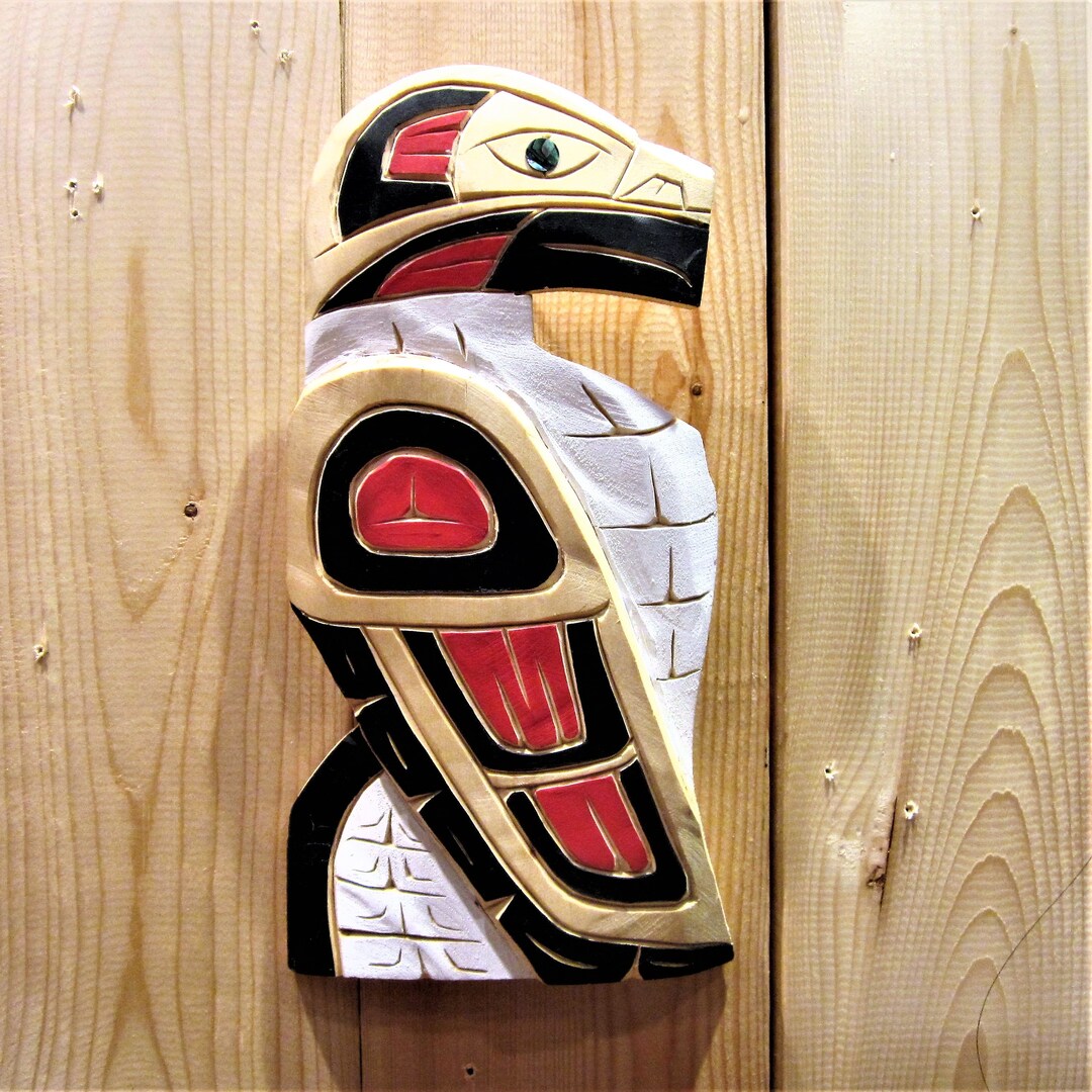 Coast Salish First Nation 'eagle' Cedar Carving Pacific North West ...