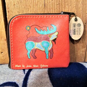 Ojibway ''moose'' Coin Purse First Nation Indigenous Native Art Wallet ...