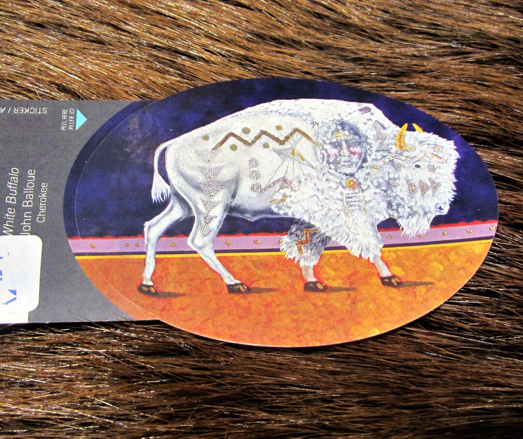 Cherokee First Nation 'white Buffalo' Vinyl Sticker Decal South Eastern ...