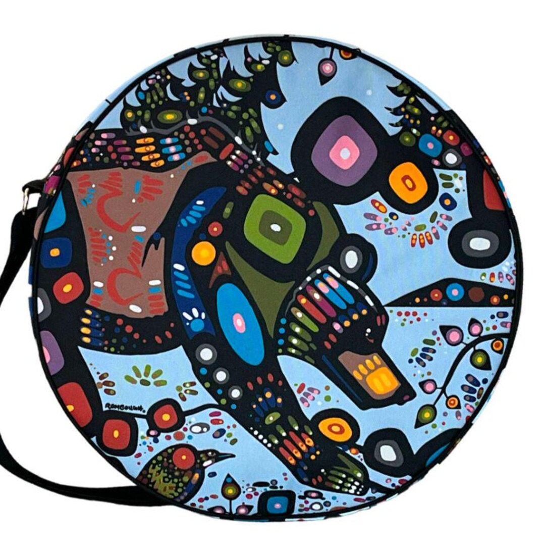 Chipewyan Dene First Nation 'bear' Potlatch Powwow Drum Bag 17'' Sub ...