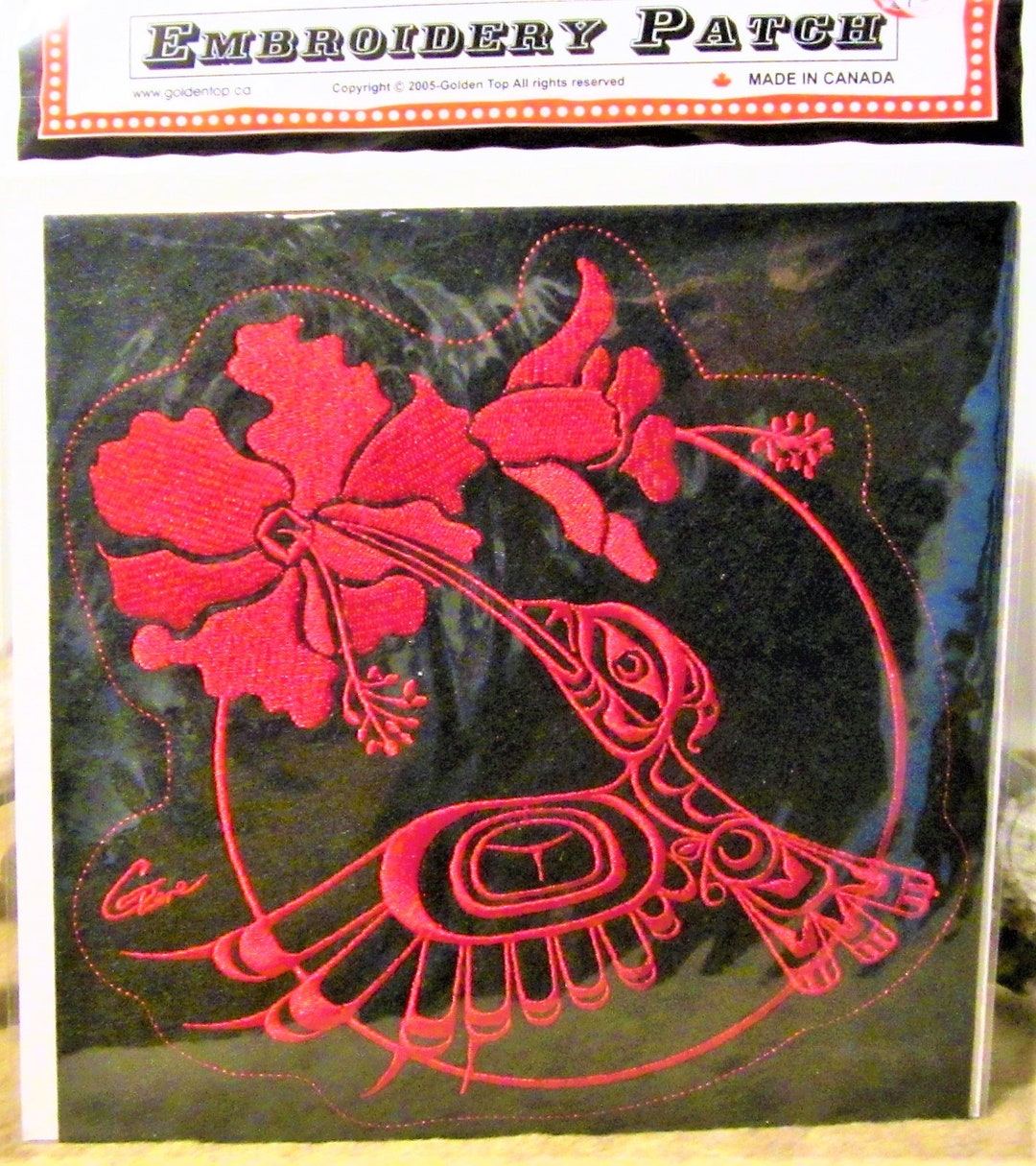 Large First Nations 'hummingbird' Embroidered Patch Pacific North West ...