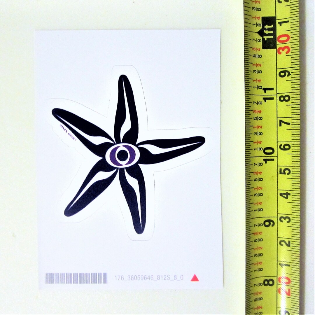 First Nations 'starfish' Sticker Decal West Coast Native Indigenous Art ...