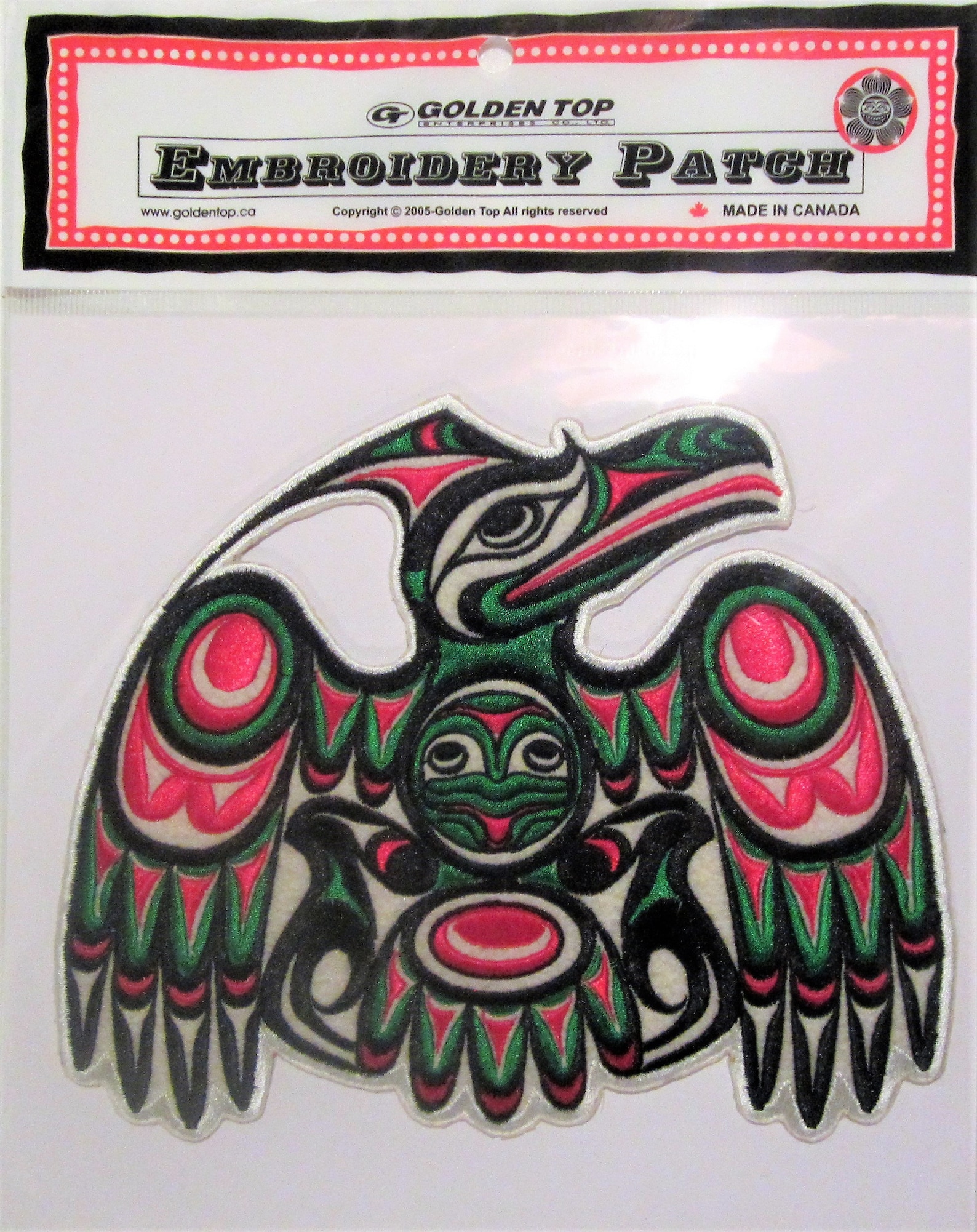 Coast Salish First Nations 'raven' Large Embroidered - Etsy UK