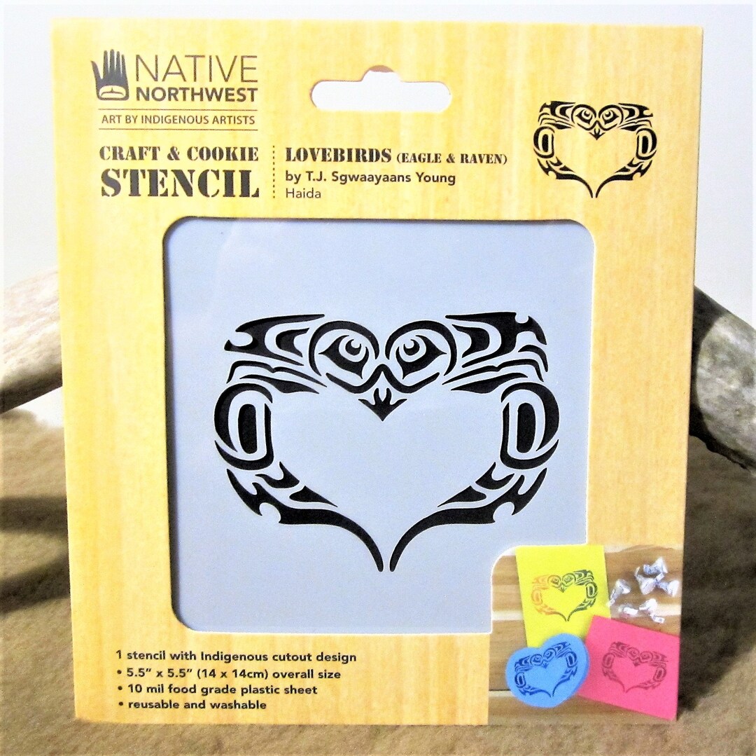 Haida First Nation "love Birds" Craft and Cookie Stencil Pacific North ...
