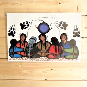 Cree Ojibway First Nation 'working Together' Contemporary Sub Arctic ...