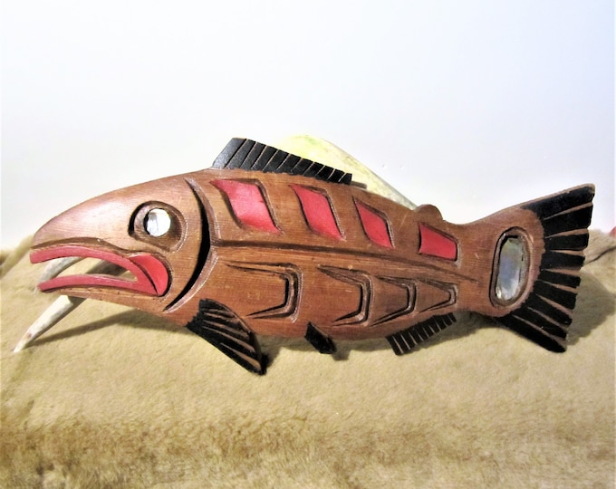 Nuu Chah Nulth First Nation 'salmon' Cedar Carving Pacific North West ...