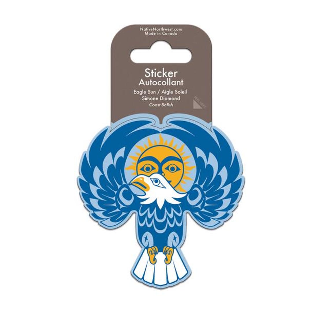Coast Salish First Nation 'eagle Sun' Vinyl Sticker Decal Pacific North ...