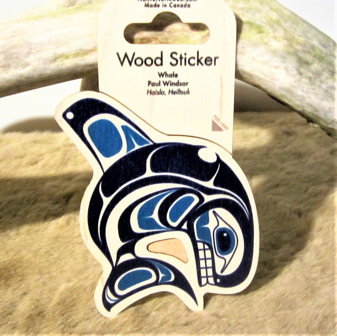 Haisla Heiltsuk First Nation 'whale' Eco Friendly Wood Sticker Pacific ...