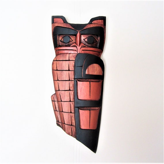 Heiltsuk First Nation 'owl' Cedar Carving Pacific - Etsy