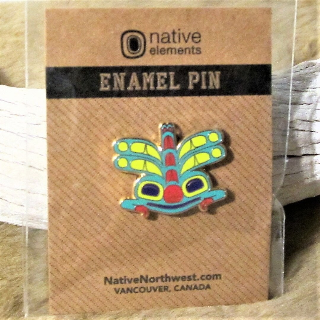 Haida First Nations 'dragonfly' Enamel Pin Brooch Pacific North West ...