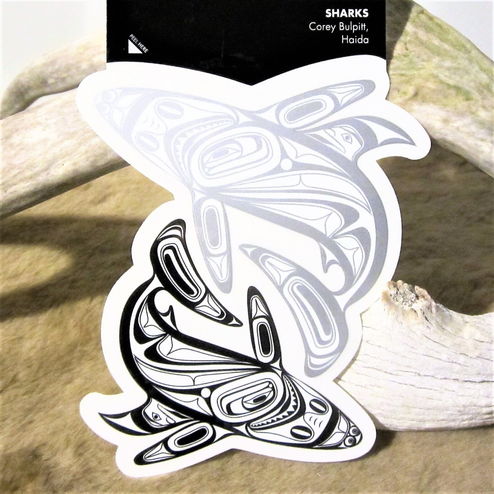 Haida First Nation 'sharks' Vinyl Sticker Decal Pacific North West ...