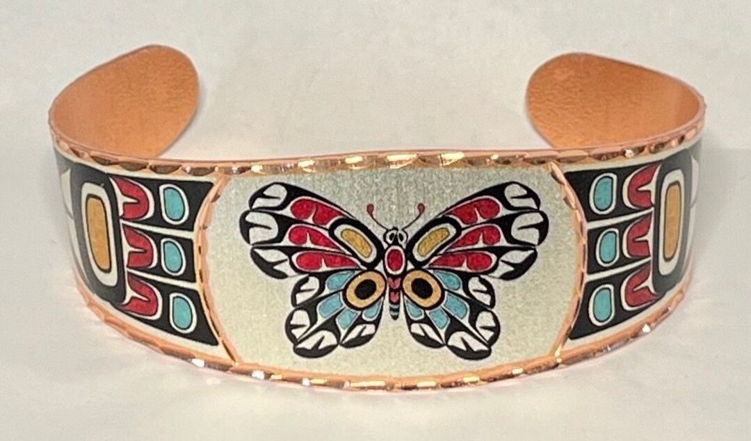 First Nations 'butterfly' Copper Bracelet Pacific North West Coast ...