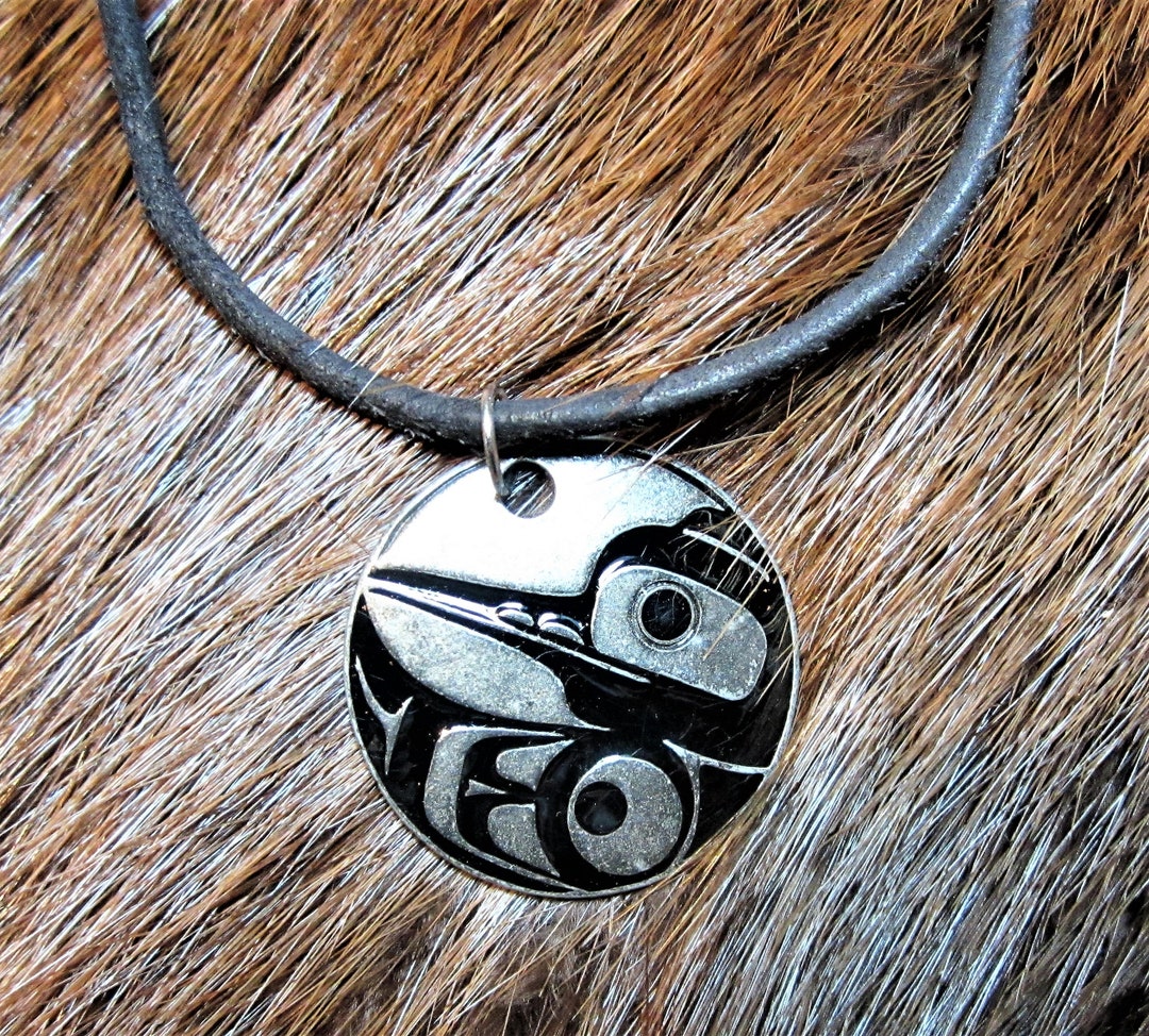 Haida First Nation Pewter 'hummingbird' Pendant Necklace Pacific North ...