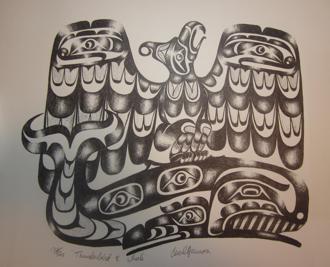 Kwakiutl First Nation 'thunderbird & Whale' Print 127 - Etsy