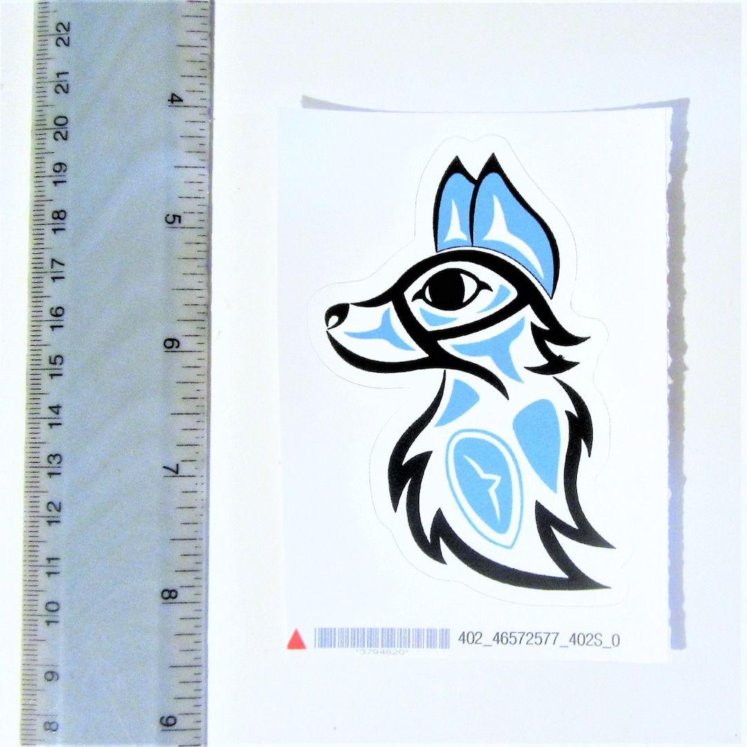 First Nations ''wolf'' Sticker Decal Pacific North West Native ...