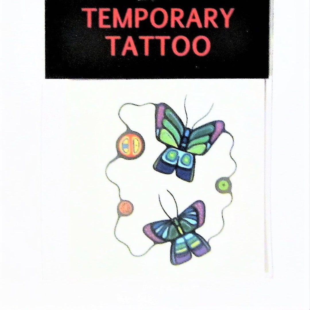 Ojibway First Nation 'butterflies' Temporary Tattoo Eastern Woodlands ...