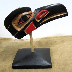 Nuu Chah Nulth First Nation 'raven' Red Cedar Carving Pacific North ...