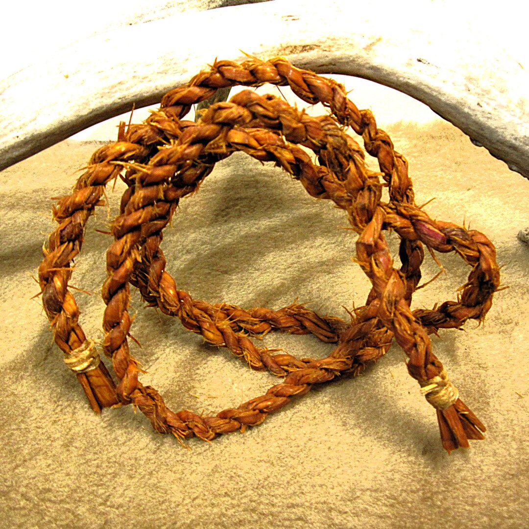Nuu Chah Nulth First Nation 'red Cedar Bark Rope' 4.2 FT Hand Braided ...