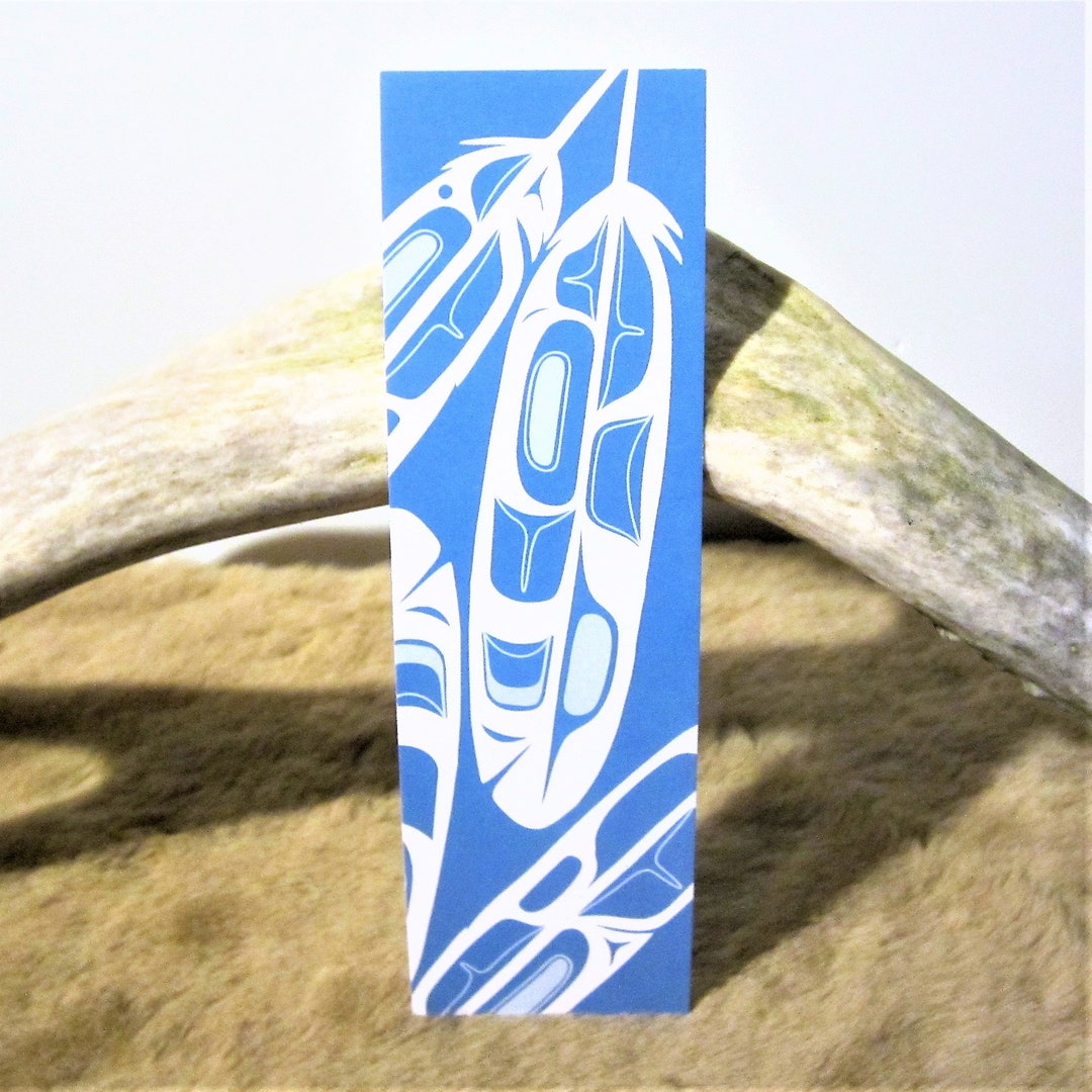 Haida First Nation ''eagle Feathers'' Book Mark Contemporary Pacific ...