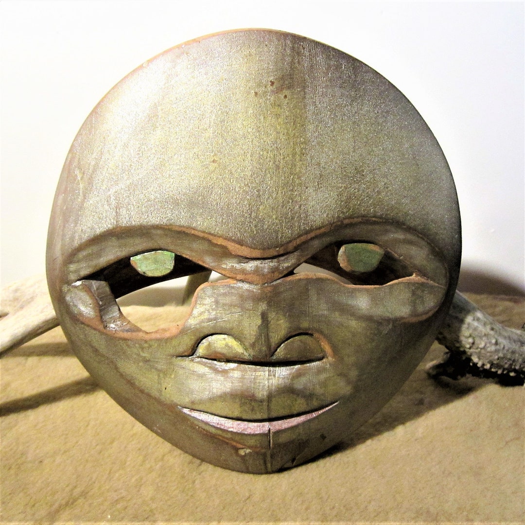 Nuu Chah Nulth First Nation 'full Moon' Mask Carving Pacific North West ...