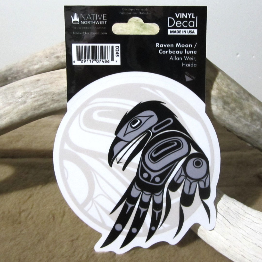Haida First Nation 'raven Moon' Vinyl Sticker Decal Pacific North West ...