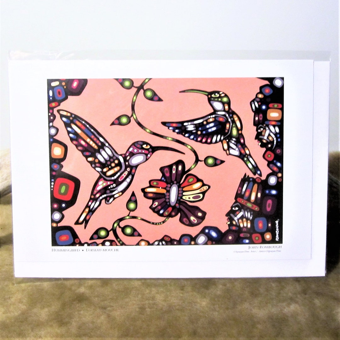 Chipewyan Dene First Nation ''hummingbird'' Native Indigenous Art Post ...