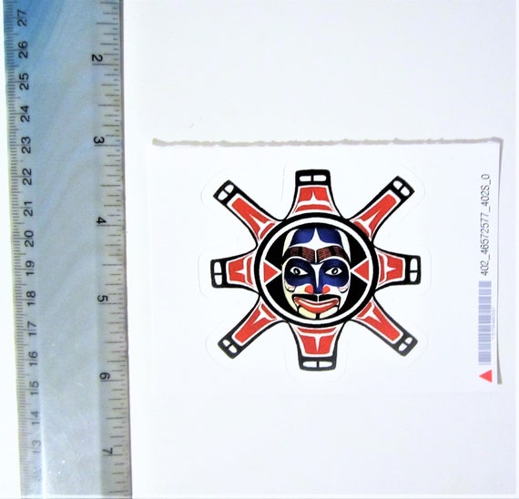 First Nations ''sun Mask'' Sticker Decal - Etsy