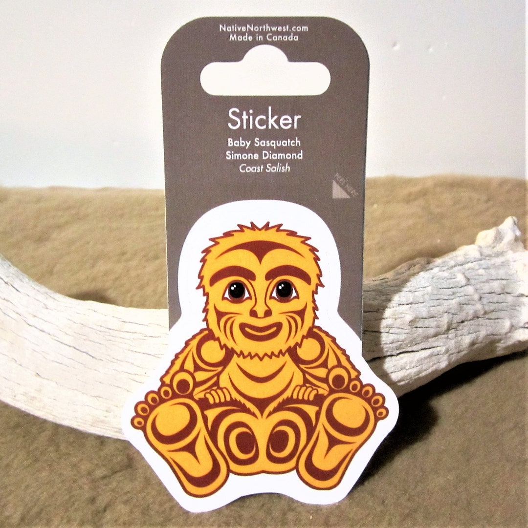 Coast Salish First Nation 'baby Sasquatch' Vinyl Sticker Decal Pacific ...
