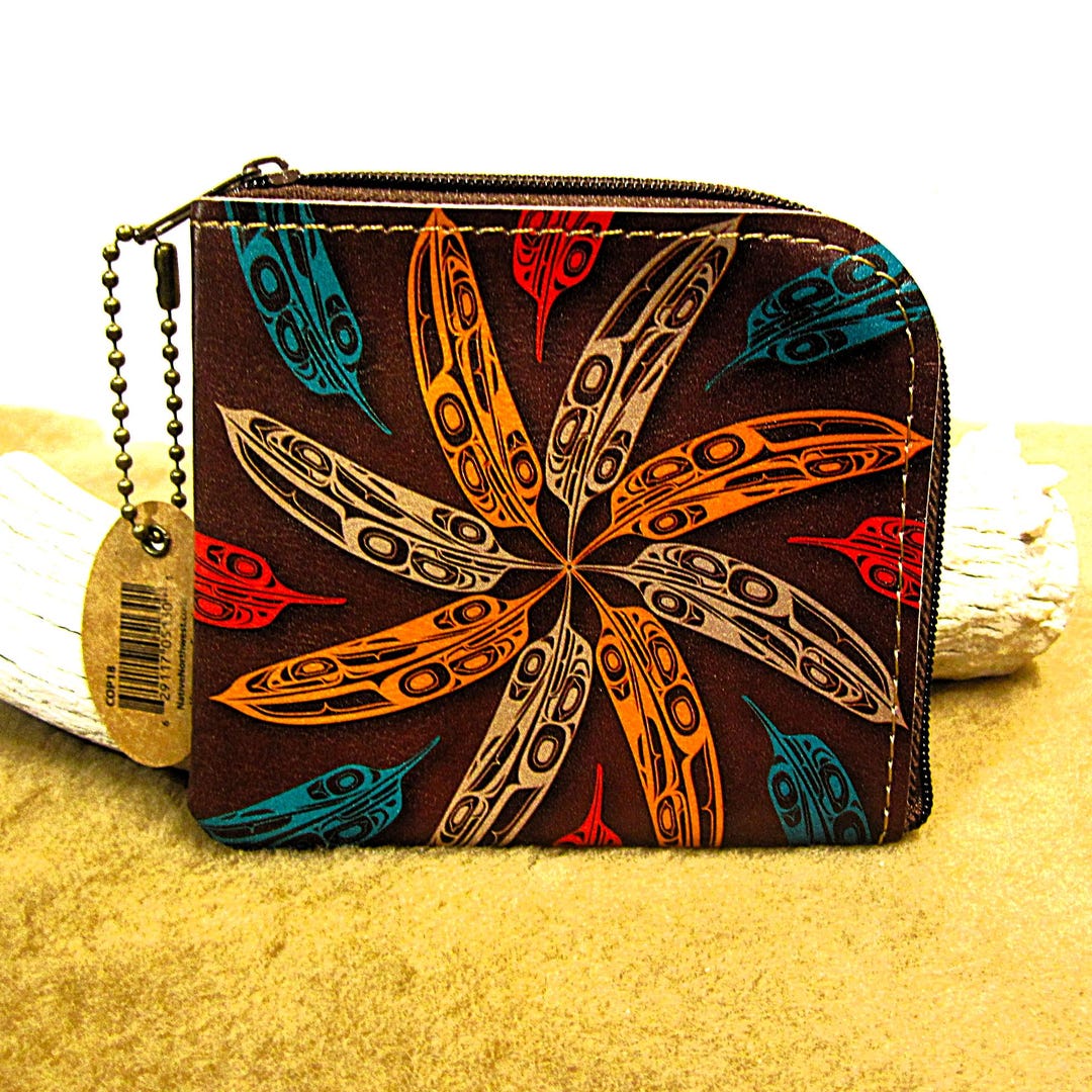 Gitxsan First Nation 'raven Feathers' Coin Purse Pacific North West ...