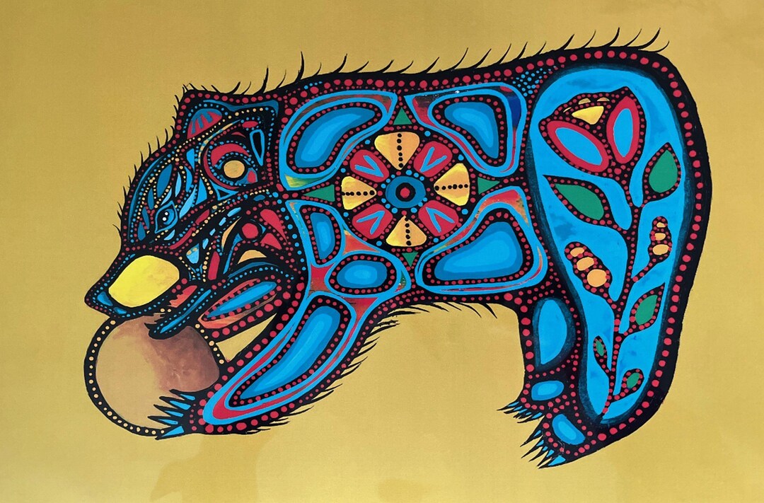 Anishnabe Ojibway First Nation 'makoons Baby Bear' Contemporary Great ...