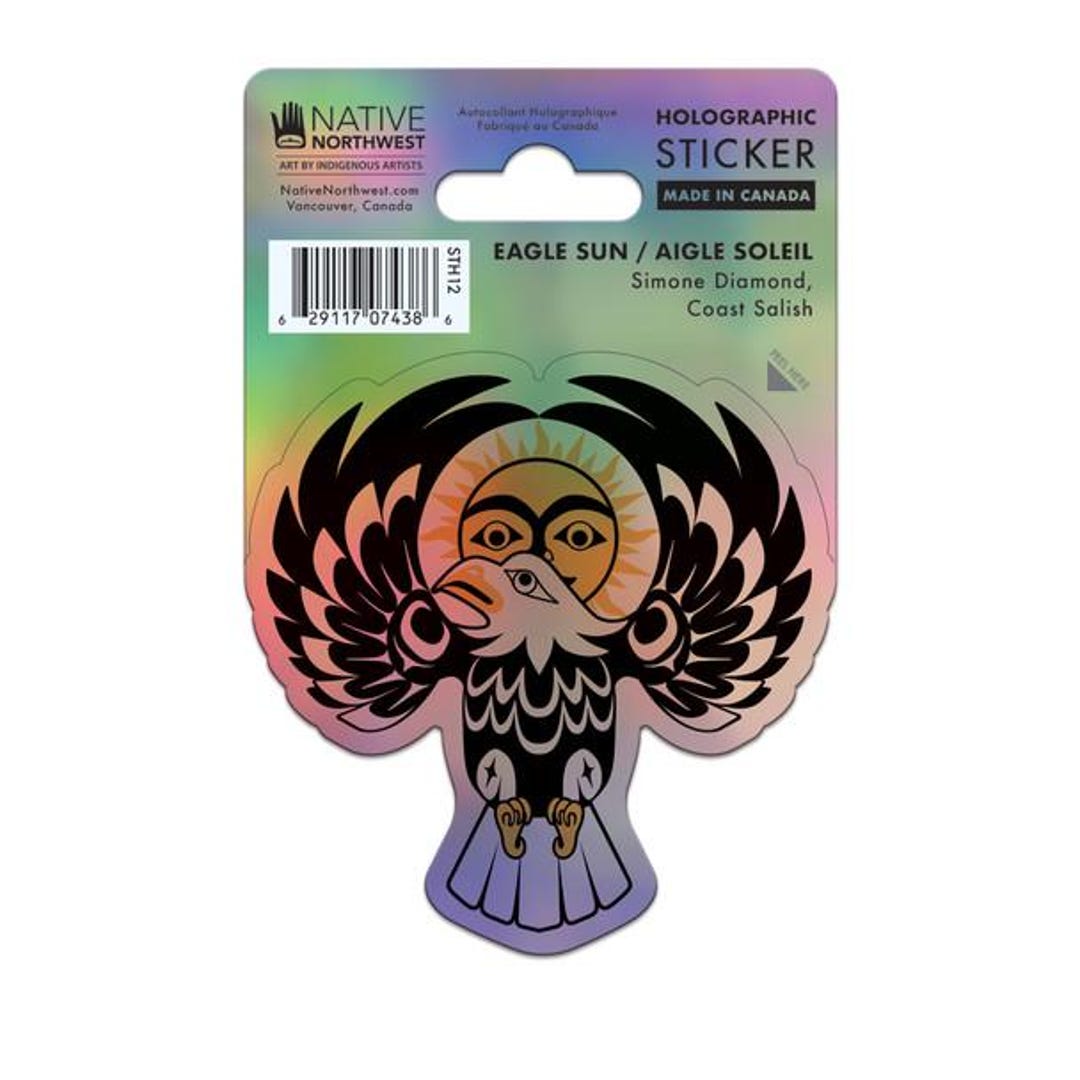 Coast Salish First Nation 'eagle Sun' Holographic Vinyl Sticker Decal ...