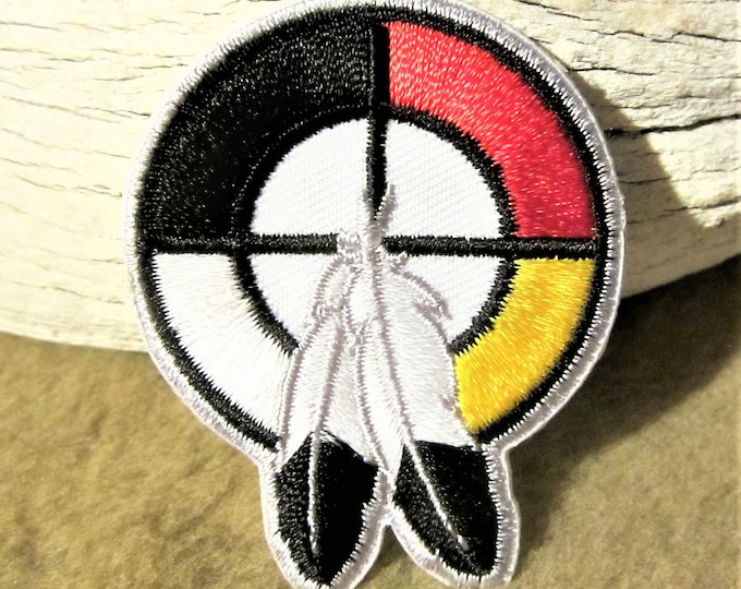 First Nations 'medicine Wheel' Iron on Embroidered Great Plains Eastern ...