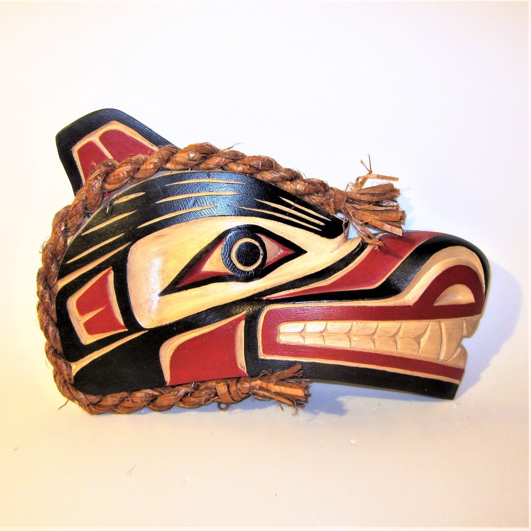 Nuu Chah Nulth First Nation 'black Bear' Cedar Carving Pacific North ...