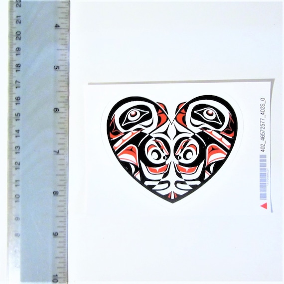 First Nation 'heart' Sticker Decal Pacific North West - Etsy