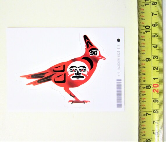 First Nations ''cardinal' Sticker Decal West Coast | Etsy