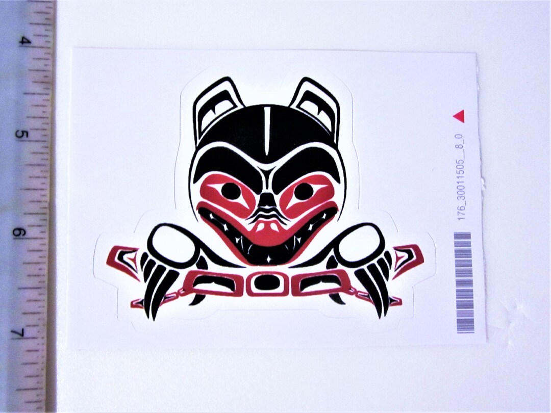 First Nations ''bear'' Sticker Decal Native Westcoast Indigenous Art - Etsy