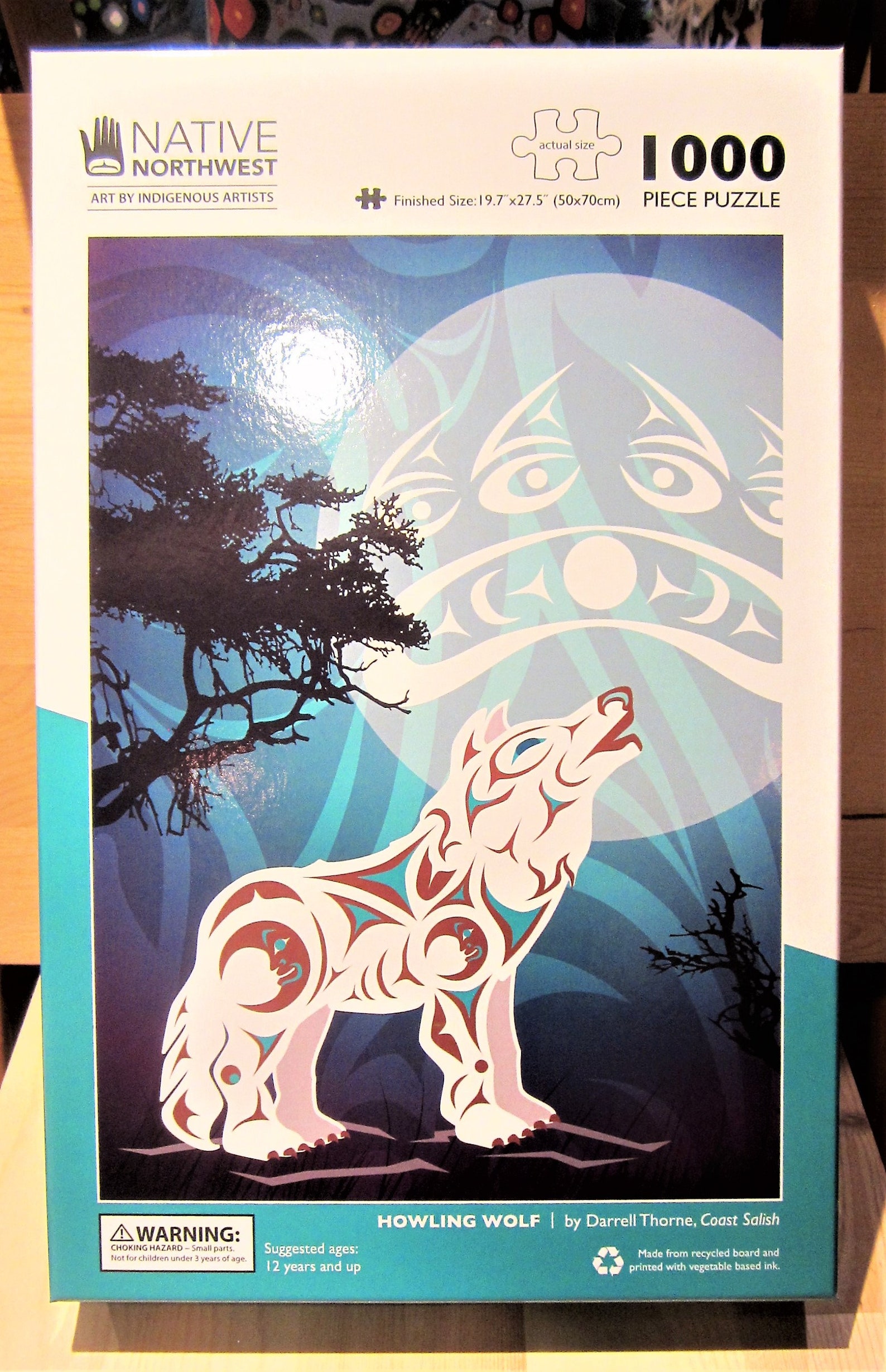 Coast Salish First Nation 'Howling Wolf' 1000 Piece | Etsy