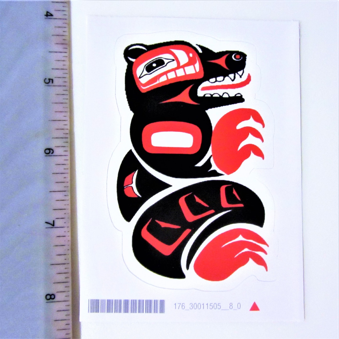 First Nations ''bear'' Sticker Decal Native Westcoast Indigenous Art - Etsy
