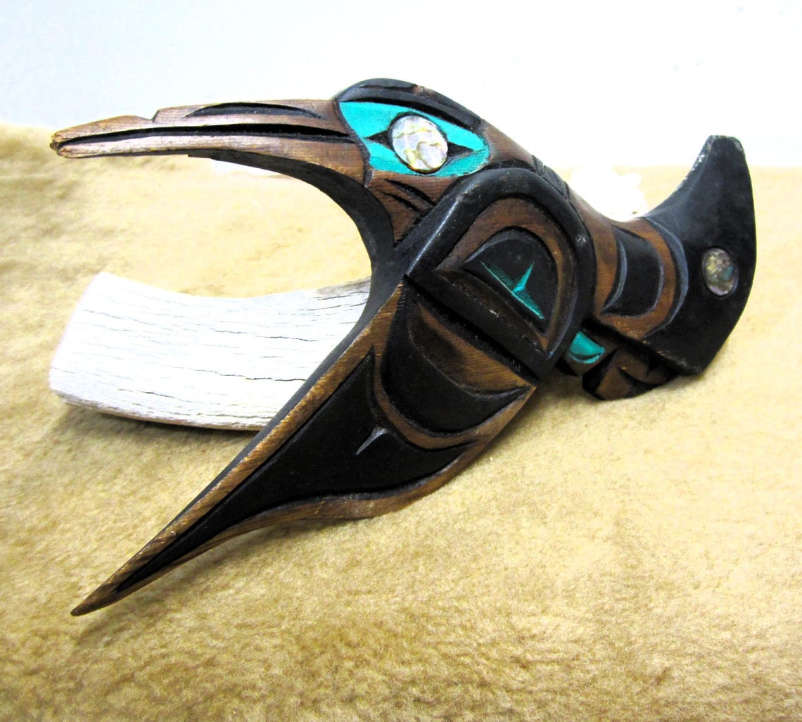 Nuu Chah Nulth First Nation 'hummingbird' Carving Pacific North West ...