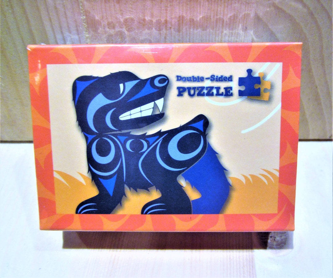 Salish Kwakiutl First Nations 'bear & Salmon' Children's 24 Piece ...