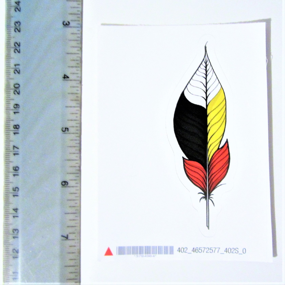 First Nations ''medicine Wheel Feather'' Sticker Decal Native ...