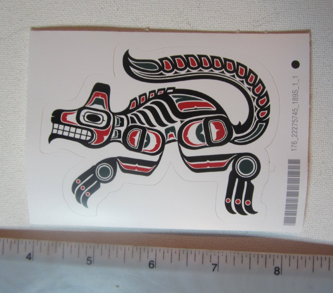 Haida First Nation 'spirit Wolf' Sticker Decal Pacific North West Coast ...