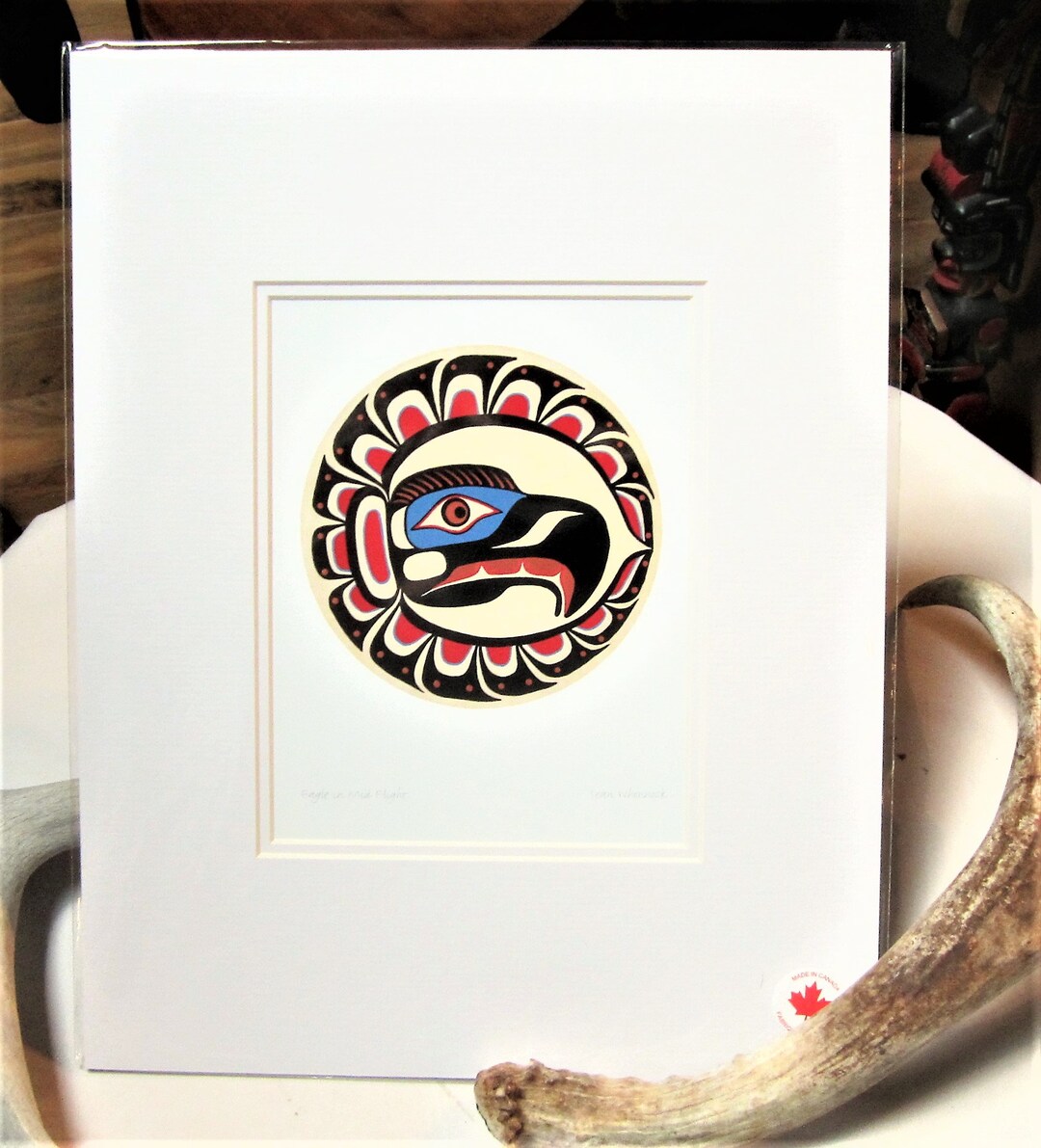 Kwakiutl First Nation ''eagle in Mid Flight'' Contemporary Indigenous ...
