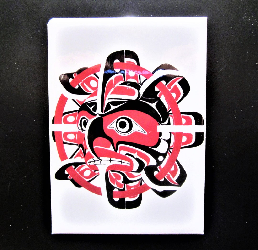 Gitxsan First Nation 'eagle Sun' Stick on Fridge Magnet Pacific North ...