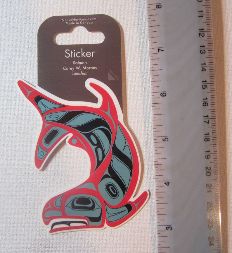 Tsimshian First Nation 'salmon' Vinyl Sticker Decal Pacific North West ...